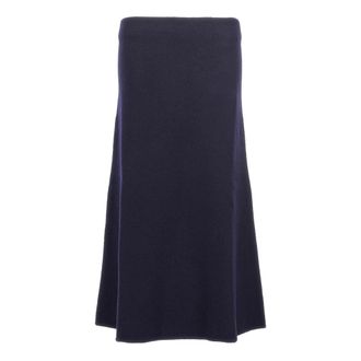 Jil Sander Langer Wollrock - - Skirts - Damen - Blau - M