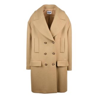Moschino Doppelreihiger Mantel - - Coats - Damen - Beige - S