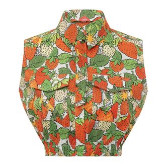 Alessandro Enriquez Femme, Blouses et Chemises, Multicolore, Taille: 36 FR Cropped Shirt