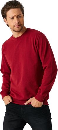 Comeor Sweatshirt Herren Pullover Ohne Kapuze (Hellbordeaux 2XL)