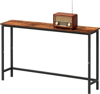 Generic Konsolentisch mit robustem Metallrahmen, schlanker kompakter Display -Tisch für Flur, Sofa -Tisch für kleine Räume, Eingangsjahre, Wohnzimmer, rustika