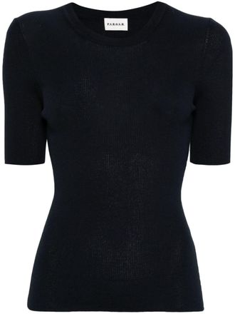 P.A.R.O.S.H. Kurz&auml;rmeliges Strickoberteil - Blau