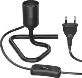 LEDs Com Tischlampe/Lampenfassung/Triangle-Dreieckfuß TRIN, Schalter, Aluminium, schwarz, 1x E27 max. 60W