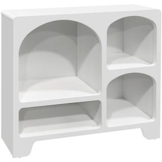 Sweeek Organisches Sideboard mit 4 F&auml;chern wei&szlig; 90cm - Sweeek