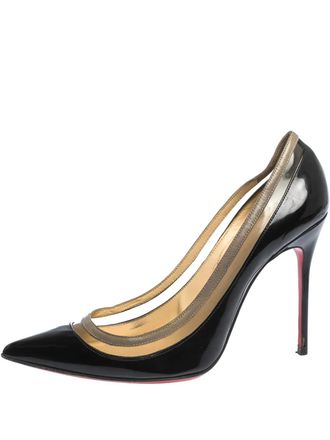 Christian Louboutin escarpins en cuir verni 100 mm - Noir