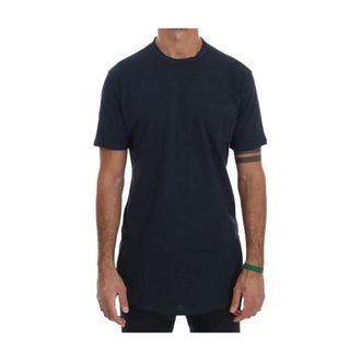 Daniele Alessandrini Baumwoll-T-Shirt mit Rundhalsausschnitt - - Tops - Herren - Blau - S