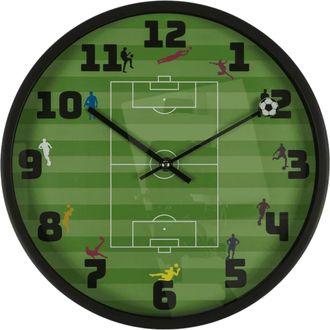 Out of the Blue Glas-Wanduhr Fu&szlig;ball - Sportliches Design f&uuml;r Kinder & Fans - Hochwertiges Glasgeh&auml;use - Ma&szlig;e 30 &times; 30 &times; 4,5 cm - F&uuml;r 1 Mignon-Batterie (AA) - In Gesch