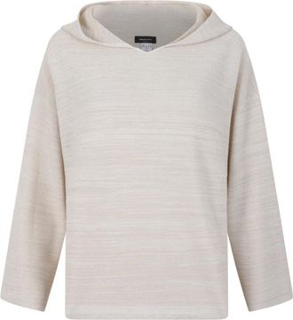 Fabiana Filippi Femme, Sweatshirts et sweats &agrave; capuche, Beige, Taille: 36 FR Haut en maille textur&eacute;e &agrave; capuche