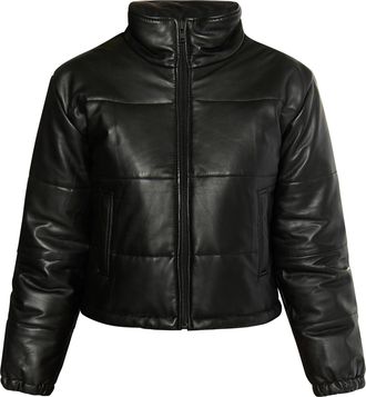 Faina Lederjacke Damen schwarz