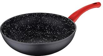 San Ignacio Energy | Wokpfanne Antihaftbeschichtet mit 26 cm Durchmesser | Aus Geschmiedetem Aluminium | Marmor + Antihaftbeschichtung | Geeignet f&uuml;r alle Herdart