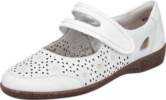 Rieker Damen 47675 Ballerina, weiß 80, 43 EU