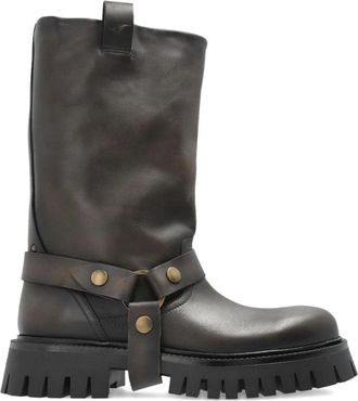 Golden Goose Femme, Chaussures, Brun, Taille: 40 EU Bottes &agrave; harnais en cuir