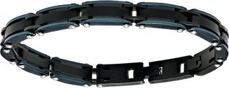 Jourdan Bijoux Bracelet Salto acier bicolore noir/bleu