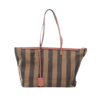 Fendi Pre-owned Pequin Canvas Leder Tote Bag - - Pre-owned - Damen - Braun - ONE SIZE