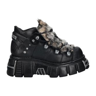 New Rock Femme, Chaussures, Noir, Taille: 38 EU Baskets en cuir