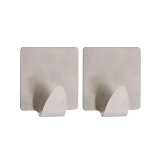 Tendance Set aus 2 edelstahlhaken 3m karo - Chrom