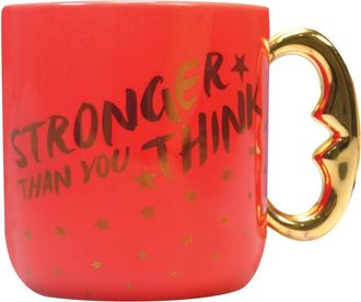 Half Moon Bay Woman (Stronger Than You) Tassenform, 350 ml, MUGDWW01, Rot, Gold