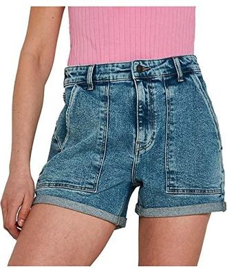 Noisy May Noisy may NMBE Katy HW Slim AZ176LB Noos Short en Jean pour Femme Bleu Clair Taille L