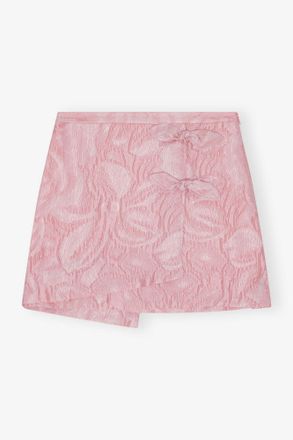 Ganni Jupe mini rose texturée en cloqué - Taille 42
