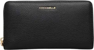 Coccinelle Grand portefeuille en cuir - Femme - Accessoires - Noir - Taille: ONE Size