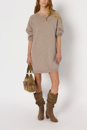 Gerard Darel Robe courte et droite en laine - LOMA - Sable