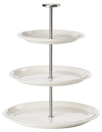 Zone Denmark Eau Serveringsopsats - Etagere mit 3 Etagen f&uuml;r Festliche Servierung - Stapelbare Servierst&auml;nder - Minimalistisches Design - Sp&uuml;lmaschinengeeignet - 3