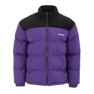Firetrap Steppjacke f&uuml;r Herren, Gesteppt, Kord (Violett)