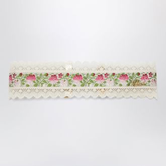 Chlo&eacute; Choker-Halskette aus Spitze und Jacquardband mit Blumenmuster