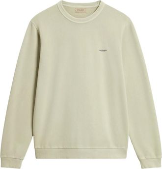 Woolrich Homme, Sweatshirts et sweats &agrave; capuche, Vert, Taille: L Felpa girocollo