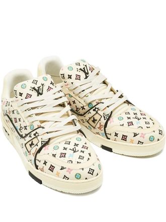Louis Vuitton baskets x Tyler The Creator en cuir monogramm&eacute; - Tons neutres