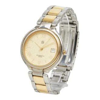 Givenchy Pre-owned Montre &agrave; quartz en acier inoxydable - Femme - Pre-owned - Jaune - Taille: ONE Size