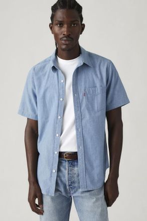 Levi's Chemise Manche Courte Classic Standard - Homme - Bleu / Merritt Chambray Mid - M