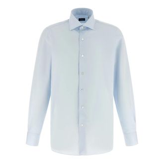 Finamore Homme, Chemises, Bleu, Taille: 4XL Chemise Napoli