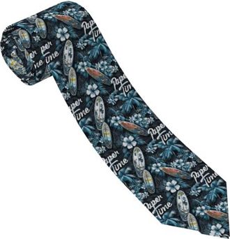 Generic Cravate Impression De Planche De Surf Hawa&iuml;enne Confortable Necktie Fine Cravate Pour Hommes Pour &Eacute;v&eacute;nements Mariage Affaires