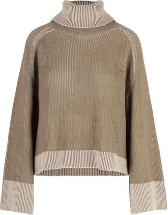 Bomboogie Femme, Pulls, Beige, Taille: 38 FR Pull en m&eacute;lange de viscose &agrave; col roul&eacute;