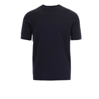 Emporio Armani Homme, Tops, Bleu, Taille: M Textured T-Shirt