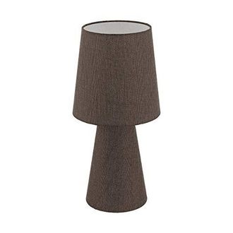Eglo CARPARA Tischleuchte Höhe 47 cm, Textil, 12 W, braun