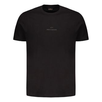 Paul & Shark Homme, Tops, Noir, Taille: L T-shirt en coton avec logo