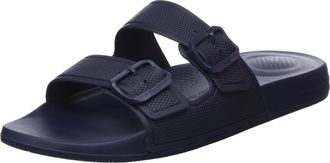 FitFlop Herren Iqushion Verstellbare Rutsche mit Zwei Stangen Schiebe-Sandalen, Midnight Navy (Marineblau), 46 EU