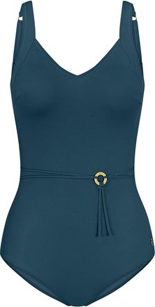 Triumph Summer Twist OP 01, One Piece Swimsuit Damen, Blau (Secret Lagoon), 42