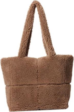 IFUNDOM Sac &agrave; Bandouli&egrave;re Peluche Capacit&eacute; Importante pour Femme Sac Fourre-tout Doux et Moelleux pour Shopping avec Int&eacute;rieur Spacieux pour Travail et Sortie