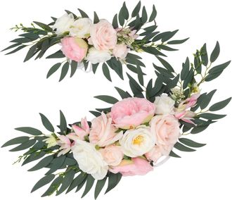 Pretyzoom K&uuml;nstliche Blumen Set F&uuml;r Hochzeitsbogen Und Willkommenszeichen Realistische Gef&auml;lschte Blumen Swag Zur Blumendekoration Auf Gartenparty Und Zeremonie