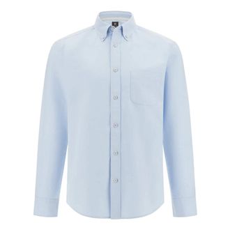 Boggi Milano Homme, Chemises, Bleu, Taille: XL Chemise Oxford Regular Fit en Coton