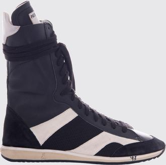 Patrizia Pepe Baskets montantes en cuir et daim avec logo appliqu&eacute;