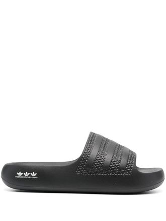 adidas claquettes Adilette Ayoon &agrave; logo imprim&eacute; - Noir