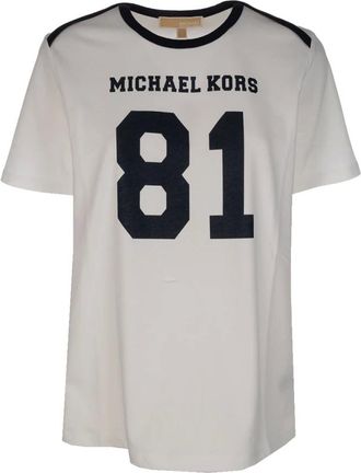 Michael Kors Femme, Tops, Blanc, Taille: 38 FR Lapped Shoulder 81 Classic Tee