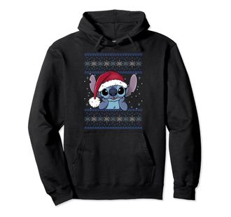 Disney Lilo & Stitch Christmas Stitch Santa Hat Pullover Hoodie