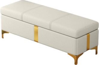 Generic Ottomane Mit Stauraum F&uuml;r Schlafzimmer Sitzbank Gepolsterter Stauraum Ottomane Mit Sicherheitsscharnier Rechteckig Extra Lange Aufbewahrungsbank F&uuml;r D