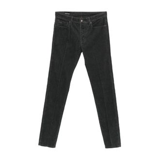 Emporio Armani Homme, Jeans, Gris, Taille: W38 Pantalon en Coton C&ocirc;tel&eacute;
