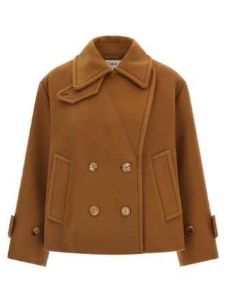 Chlo&eacute; Wool Coat - Camel